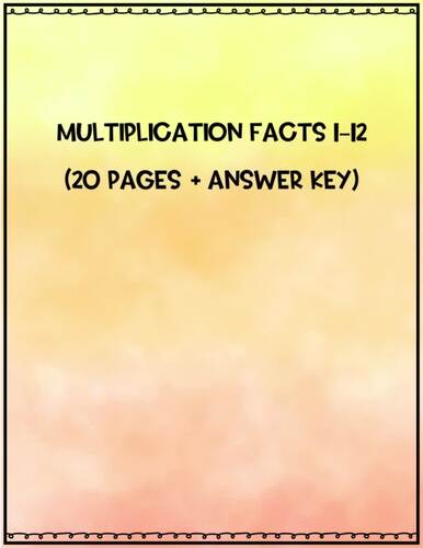 Turkey Multiplication Facts 1–12 Missing Factors | Thanksgiving Math ...
