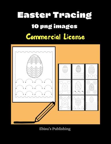 Easter Tracing Skills Images (10 PNG files) - COMMERCIAL USE LICENSE