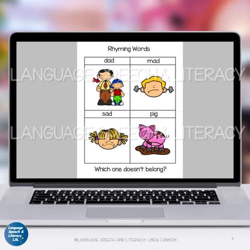 Rhyming Words Task Cards | Distance Learning by Language Speech and ...