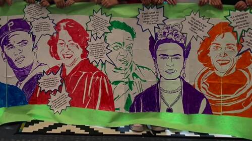 Famous Faces of Hispanic Heritage Month Collaborative Poster Art Activity