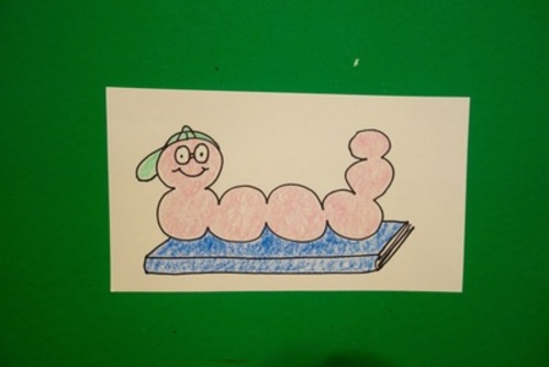 how to draw a bookworm