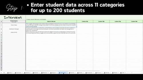 Student Tracker | Data Tracker | Behavior Tracker | Information Spreadsheet