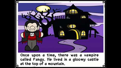Halloween Writing and reading Comprehension activities | Vampire Story