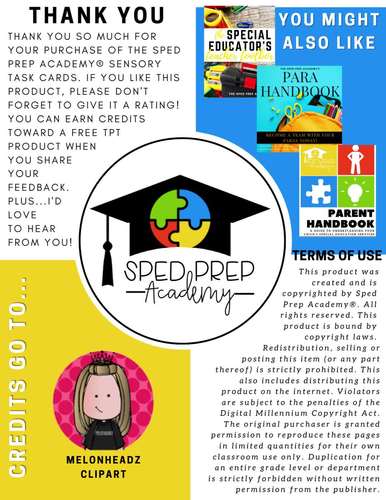 Sensory Task Cards-Listening by Sped Prep Academy-Jennifer Hofferber