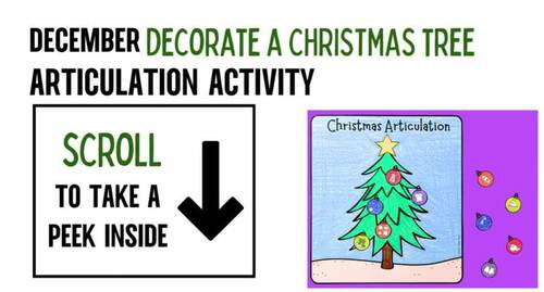 Christmas Articulation Craft For Speech Therapy: SH, CH, TH, J | TPT