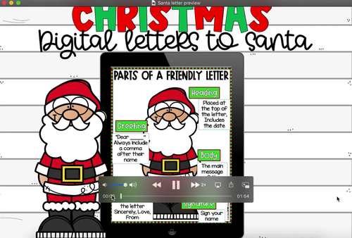 Digital Letters to Santa| Virtual Christmas Party| Activities & Games|