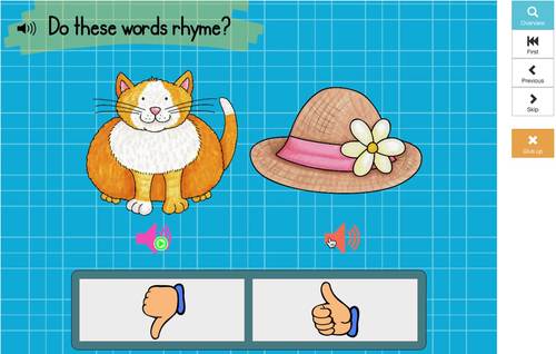 Rhyming Words | Science of Reading | Phonemic Awareness | BOOM CARDS