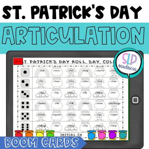 St. Patrick's Day Articulation Boom Cards Digital Game No Prep Speech ...