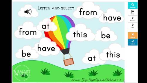 First 100 Fry Sight Words | Boom Cards | Assessment Level 1 - set 2