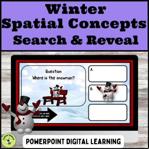 Winter Spatial Concepts Prepositions Search and Reveal PowerPoint ...