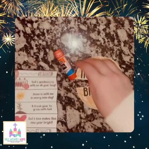New Year Blessings Foldable Craft | Sunday School New Years Eve Activity