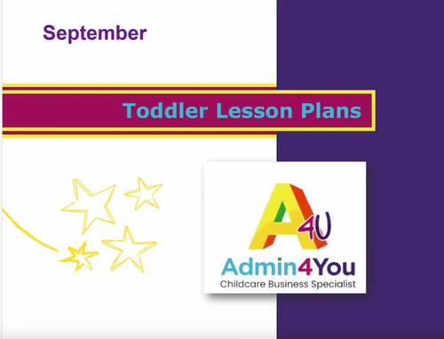 September Toddler Lesson Plans by Admin 4 You | TPT