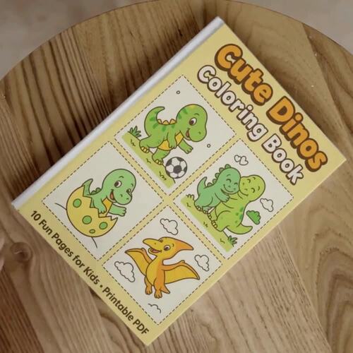 Cute Dinosaurs Coloring Pages – 10 Fun & Adorable Dino Sheets for Kids