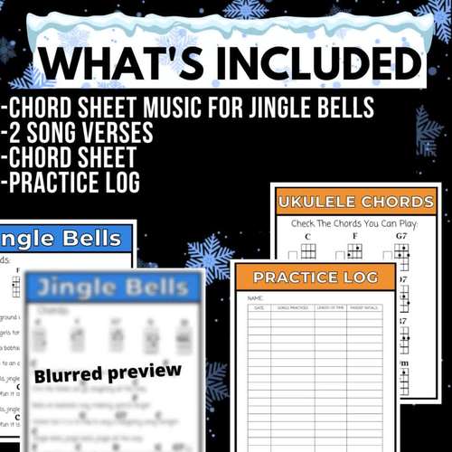 Jingle Bells Ukulele Lead Sheet → Print & Play Music | 5 Chord ...