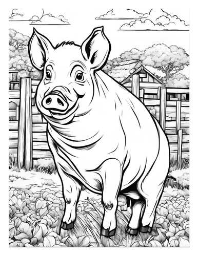 Farm Animals Coloring Adventures: Fun and Relaxing Pages for Kids and Teens