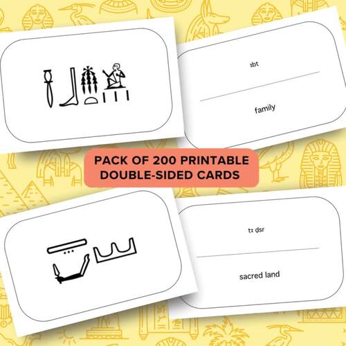 Egyptian Hieroglyphs Flashcard Set by Culturepedia Library | TPT