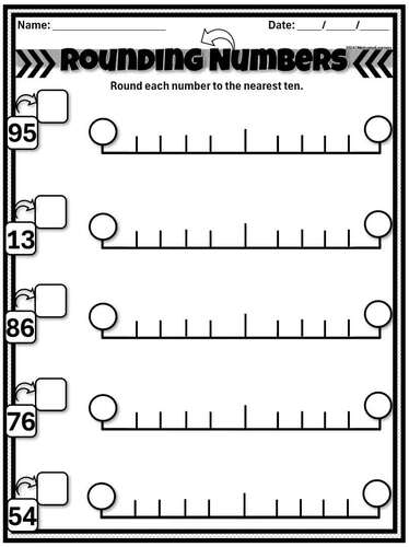 Rounding to the Nearest 10 and 100 Rounding Numbers Worksheets With ...