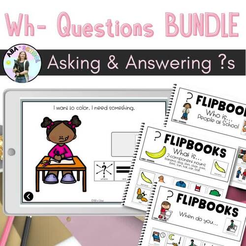 WH Questions with Visual Choices flipbooks Toddler Busy Book Ask ...