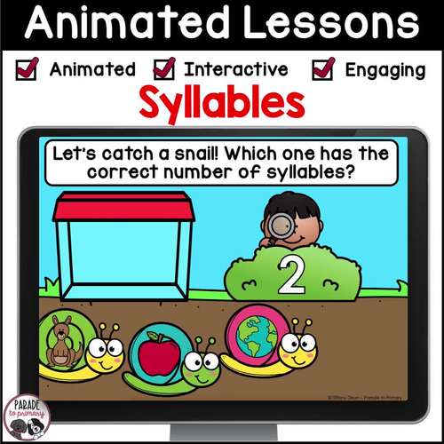 DIGITAL Lessons - Syllables - Smartboard Lessons - Circle Time Lessons