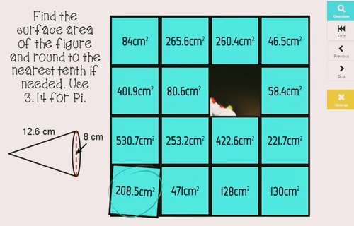 Surface Area of Solids Review Picture Reveal Boom Cards--Digital Task Cards