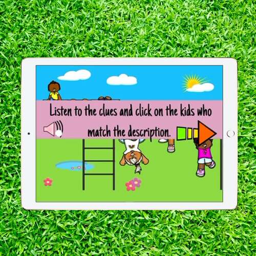 Listening comprehension Boom cards with audio only | Monkey bars