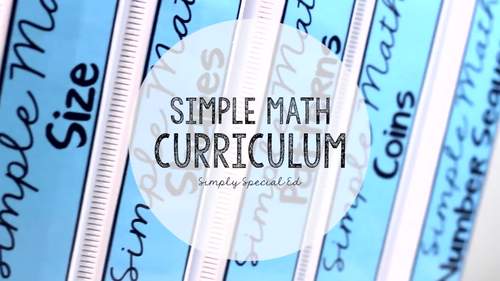 Simple Math Curriculum Bundle | Special Education | Coins | 1:1 ...