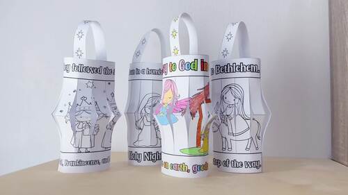 Nativity Paper Lantern & Coloring Craft – Creative Christmas Activity ...