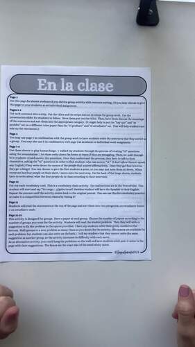 En la Clase Vocabulary Activities by SinginSeñorita | TPT