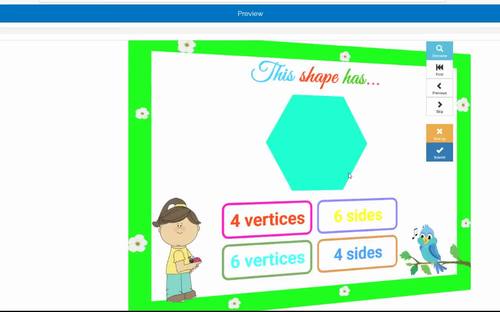 Spring Math 2D Shapes Attributes Boom Cards 1st Grade Math Digital Task ...