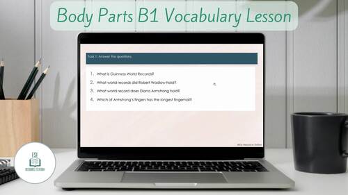 B1 Vocabulary Lesson Plan, Worksheets - Body Parts - Teens & Adults ESL ...