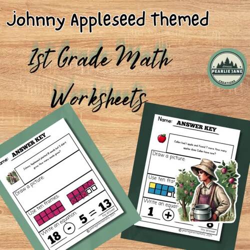 Johnny Appleseed Math Word Problems for 1st Graders by Pearlie Janes ...