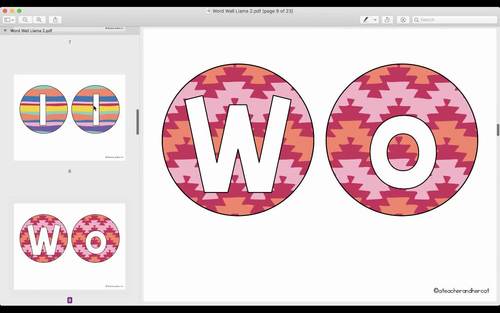 Llama Word Wall Decor by A Teacher and her Cat | TPT
