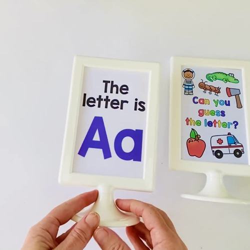 Guess the Letter Morning Alphabet Activity | Perfect for Ikea Tolsby Frame