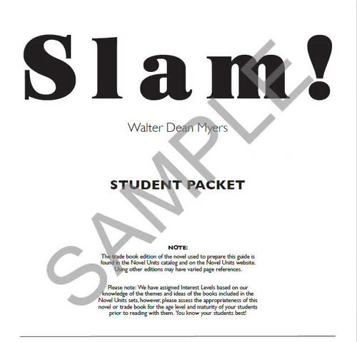 Slam! Novel Units® Student Packet Novel Study | TPT