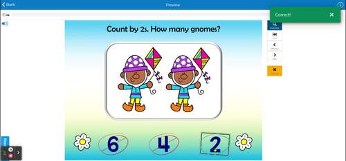 Spring Garden Skip Counting by 2s to 24 Boom Cards - Gnomes by Hajar Tots
