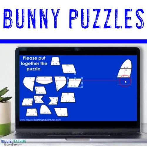 MULTIPLICATION Easter Bunny Craft | Math Activity Game Puzzle Center ...