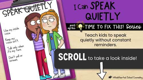 Speaking Quietly SEL Lesson – Voice Volume Control Classroom Behavior Story