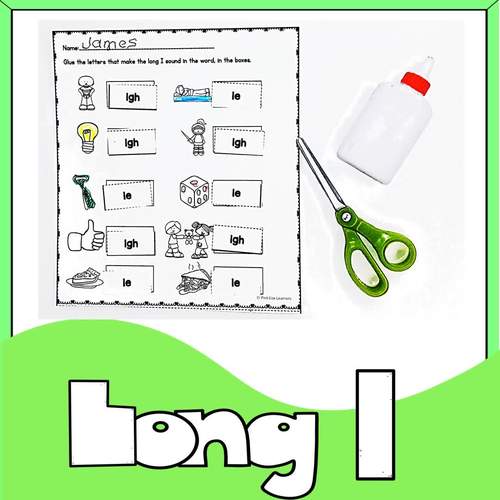 Long I Worksheets and Centers for IGH and IE | Vowel Pair ie | igh