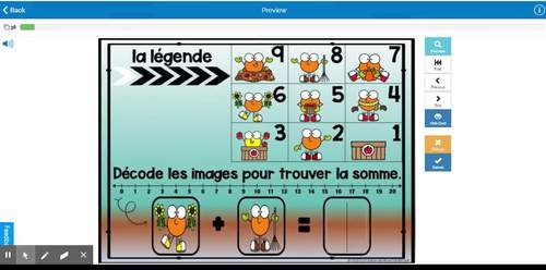 French Math Boom Cards I Le Code Secret Addition I Fall Edition | TpT