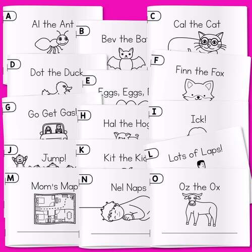 Decodable Readers for an Alphabet Countdown to Summer - CVC Books from A-Z