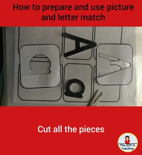 Pre-K Alphabet Matching Activity-Literacy Center by The Joy in Teaching