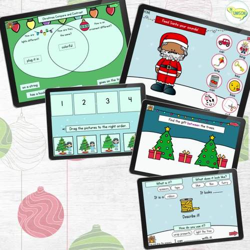 Christmas Speech and Language Activities Boom™ Cards Articulation ...