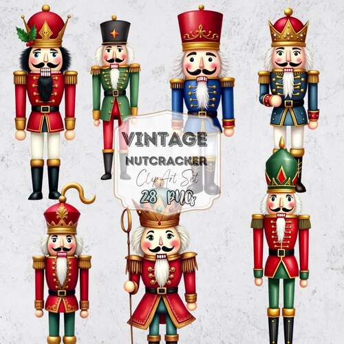 Watercolor Christmas Nutcracker Clip Art Set - Holiday Inspired ...