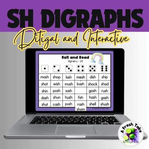 Digital Roll, Click, & Read |Phonics Game| SH Consonant Digraph Word ...