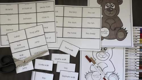 Animal Build-a-Direction | Following Directions Speech Therapy Activity