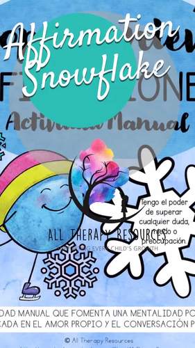 SPANISH VERSION | Growth Mindset Affirmations Winter Snowflake Craft ...