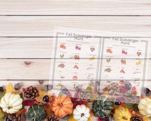 Fall Scavenger Hunt Printable for Kids | Outdoor Fall Nature Walk ...