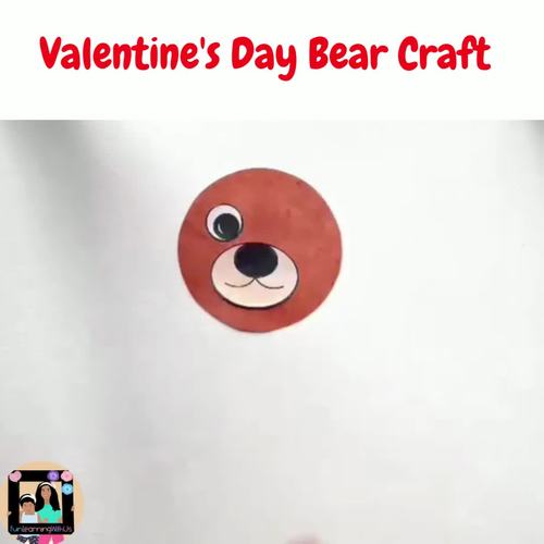 Valentine's Day Bear Craft | Bear Craft by FunLearningWithUs | TpT