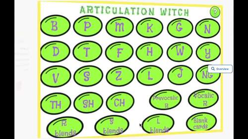 Articulation GAME - Build a Witch - Halloween - ALL Sounds and Blends