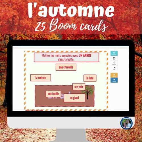 French Fall Vocabulary Boom Learning™ Digital Task Cards | TpT